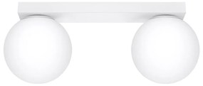 Bílé stropní svítidlo se skleněným stínidlem ø 12 cm Umerta – Nice Lamps