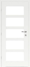 Classen Lukka Interiérové dveře M3 rámové, 60 L, 646 × 1985 mm, fólie, levé, bílé, prosklené