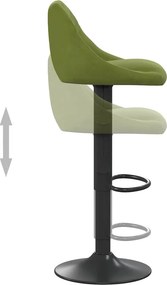 Barová židle světle zelená samet 335340