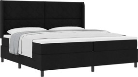 Postel s boxspringem s polštářem Černý 200 x 200 cm textil 3341730