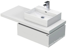 Intedoor Desk New koupelnový nábytek 1105 mm s umyvadlem na desku, DE 54 110 P STORM 1Z Varianta: 24 Woodline creme