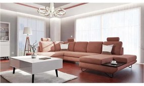 Rohová sedačka rozkládací Stockholm roh pravý kaštanová