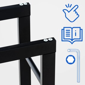 Stojan na palivové dřevo Keri V2 25x40x150 – černá