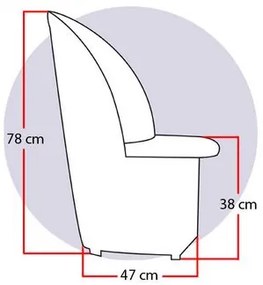 Taburet s opěradlem Krasnal - Graffiti color