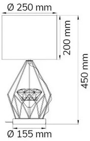 Wofi 11977 - LED Stmívatelná stolní lampa AMY LED/10W/230V