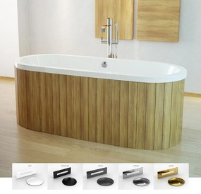 Besco Vana ze sanitárního kompozitu pro vestavbu Victoria V CC/SP 160x76, s přepadem Rozměry (cm): 159x76, Typ a barva výpustě: Alcaplast Click-Clack se šterbinovým přepadem, černá mat