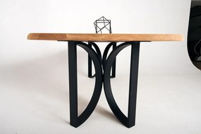 Stůl Trae z masivního dřeva Černá