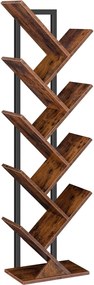 Knihovna Vasagle Mergo 116 cm hnědá