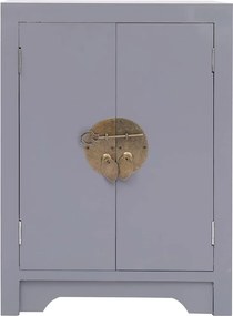 Noční stolek šedý 38 x 28 x 52 cm dřevo pavlovnie 284072