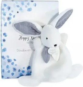 Doudou Dárková krabička modrá - mini králíček 17 cm / od 0 let
