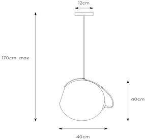 Lucide 25405/40/65 - Lustr na lanku JAZZLYNN 1xE27/60W/230V pr. 40 cm
