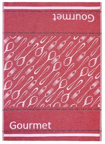 SCANquilt utěrka DESIGN gourmet červená 50 x 70 cm