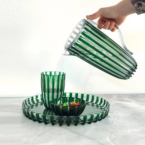 Servírovací tác Dolcevita z recyklovaného materiálu smaragdový