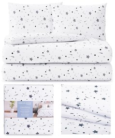Lenjerie de pat dublu din bumbac AmeliaHome Averi Constellation, 200 x 200 cm