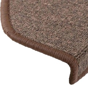 Schodové rohože 20 ks 65 x 24 x 4 cm kávově hnědé, půlkulaté, velké 3365793
