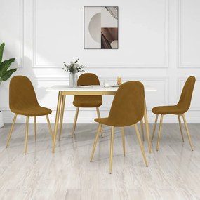 vidaXL Jídelní židle 4 ks samet [325679] Barva: Krémová bílá