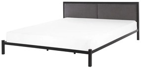 Manželská postel 180 cm Clarta (černá) (s roštem). 1078399