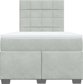 Box spring postel s matrací světle šedá 120 x 200 cm samet 3293182
