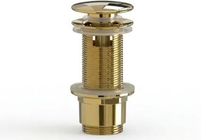 Výpusť k umyvadlu 5/4 SAT Aurum 7,2 cm, zlatá lesklá, plast SATAUCCXG