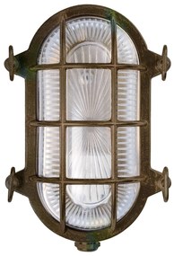 Nástěnné světlo Tortuga ovál 22,5cm mosaz antická