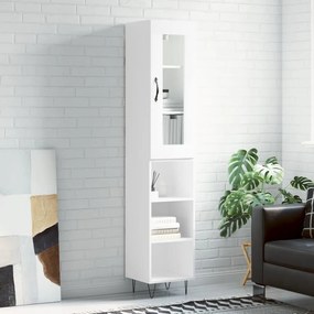 vidaXL Skříň highboard 34,5 x 34 x 180 cm kompozitní dřevo [3199399] Barva: bílá s vysokým leskem