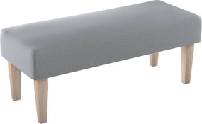 Dlouhá lavička 100x40cm barva šedá látka sametová