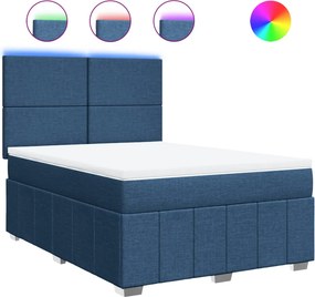 Box spring postel s matrací modrá 160x200 cm textil 3294018