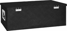 Úložný box černý 80 x 39 x 30 cm hliník 152253