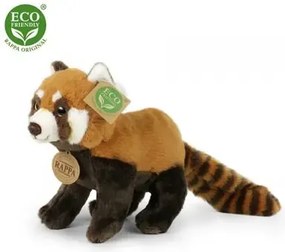 RAPPA Plyšová panda červená 20 cm / ECO-FRIENDLY / od 0 měsíců