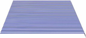 Náhradní plachta na markýzu modrá a bílá 500 x 350 cm polyesterová 311922