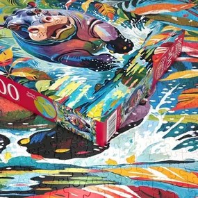CHERRY PAZZI Puzzle Šťastný hroch / 500 dílků