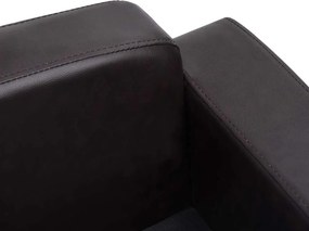 Pohovka pro psy hnědá 80 x 50 x 40 cm umělá kůže 170966