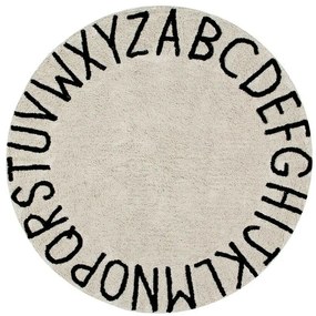 Lorena Canals bavlněný koberec abeceda - přírodní ABC
