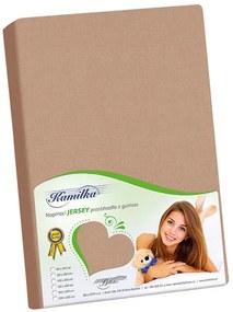 Bellatex Prostěradlo jersey kávová rozměr 180x200x40 cm