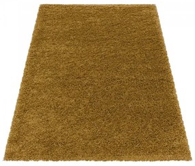 Vopi | Kusový koberec Sydney shaggy 3000 gold - Kruh průměr 200 cm