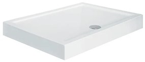 Besco Obdélníková sprchová akrylátová vanička ALPINA R 100x80 IP Barva: Bílá, Rozměry (cm): 100x80