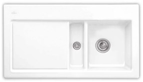 VILLEROY & BOCH Villeroy Boch SUBWAY FLAT – Keramický dřez, mycí plocha vpravo, 1000x510mm, alpská bílá Ceramic Plus 671201R1