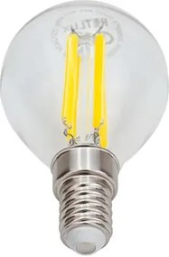 RETLUX RFL 607 LED Filament žárovka E14 G45 4W / 840 lm / 3000K / tepl
