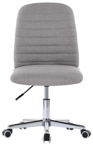 Otočné jídelní židle 4 ks světle šedé textil,  3056530