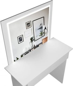 IDZ Toaletní stolek s LED osvětlením MINERVA, 94 cm Bílá