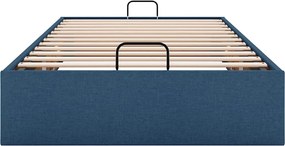 Osmanský rám postele bez matrací modrá 80x200 cm textil 3310839