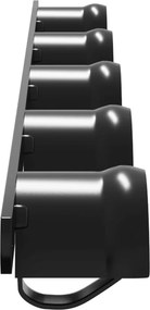 Věšák na 5 uzd s 5 háčky černý železo 172448