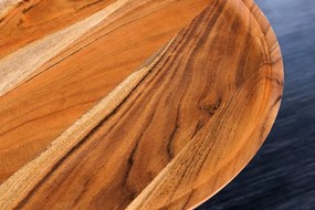 Přírodní dřevěný kulatý odkládací stolek Trayful 55 cm