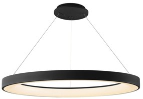 Mantra Niseko II, závěsné kruhové svítidlo LED 50W, 2700-5000K, dálk. ovládání, černá, průměr 65cm