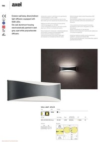 Redo 90126 - LED Venkovní nástěnné svítidlo AXEL LED/7W/230V 3000K IP65 antracit