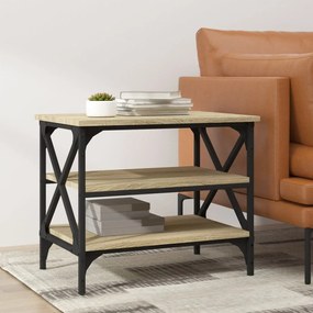 Odkládací stolek dub sonoma 55 x 38 x 45 cm kompozitní dřevo - Default Title