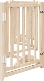 vidaXL Zábrana pro psy s dvířky skládací 6 panelů 300 cm jedle [352285] Barva: Přírodní