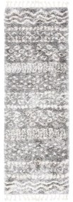 Kusový koberec shaggy Alsea tmavě šedý atyp 70x250cm