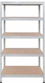 Regál 183x70x30 cm zinkovaný 5-policový, nosnost 1000 kg, RIVET