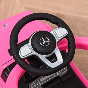 HOMCOM Dětský elektrický vůz s licencí Mercedes G350 pro děti ve věku 1-3 let s houkačkou, odnímatelnou sluneční stříškou a zábradlím, nosnost 25 kg,…